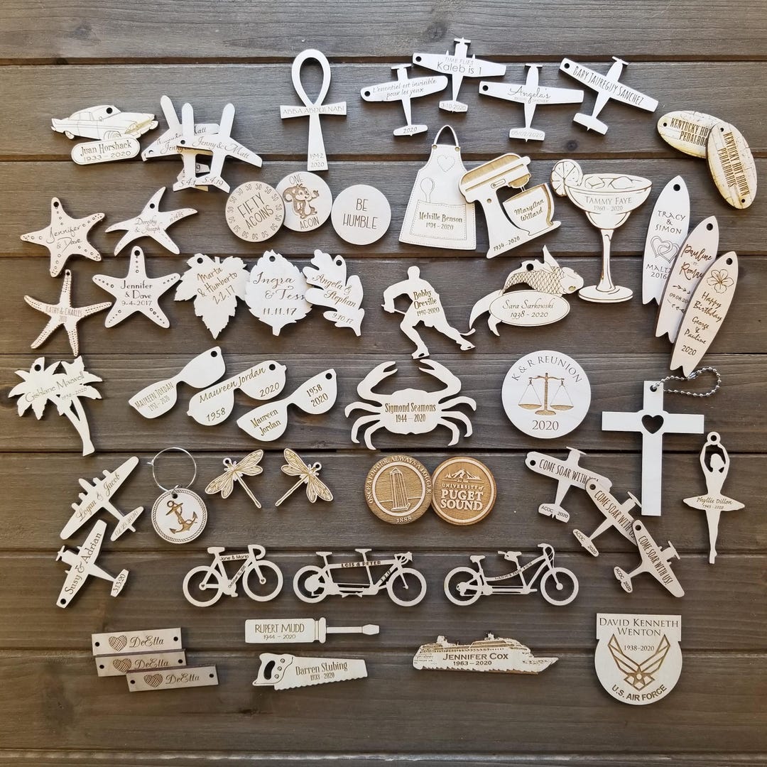 50 Wood Engraved Hang Tags Custom Cut Any Shape. - Etsy