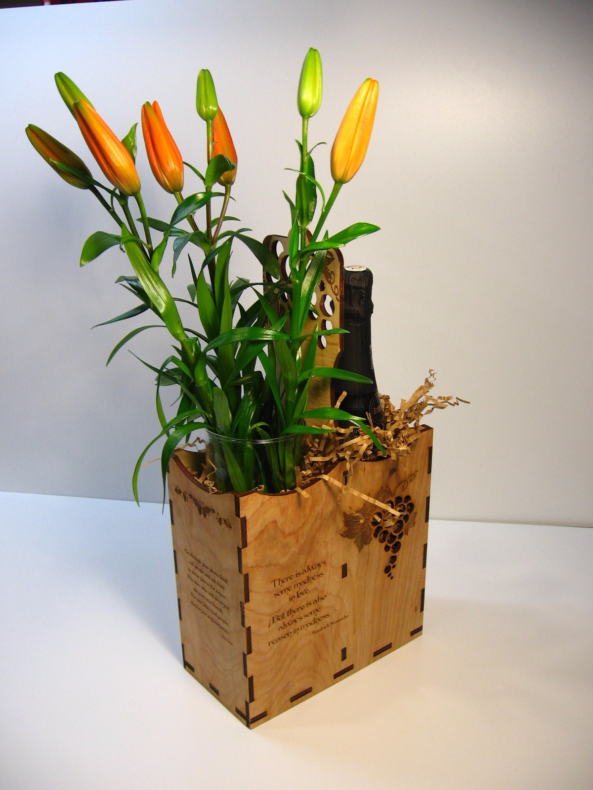 Vector Files for Making Your Own Wood Wine Bottle Caddy / Gift - Etsy