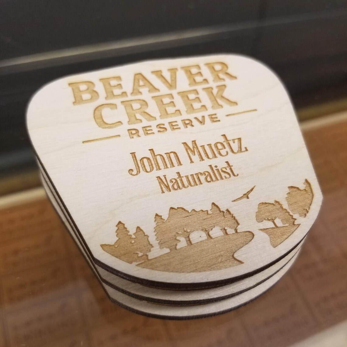 Engraved Wood Name Badges With Magnetic or Pin Fasteners | Etsy