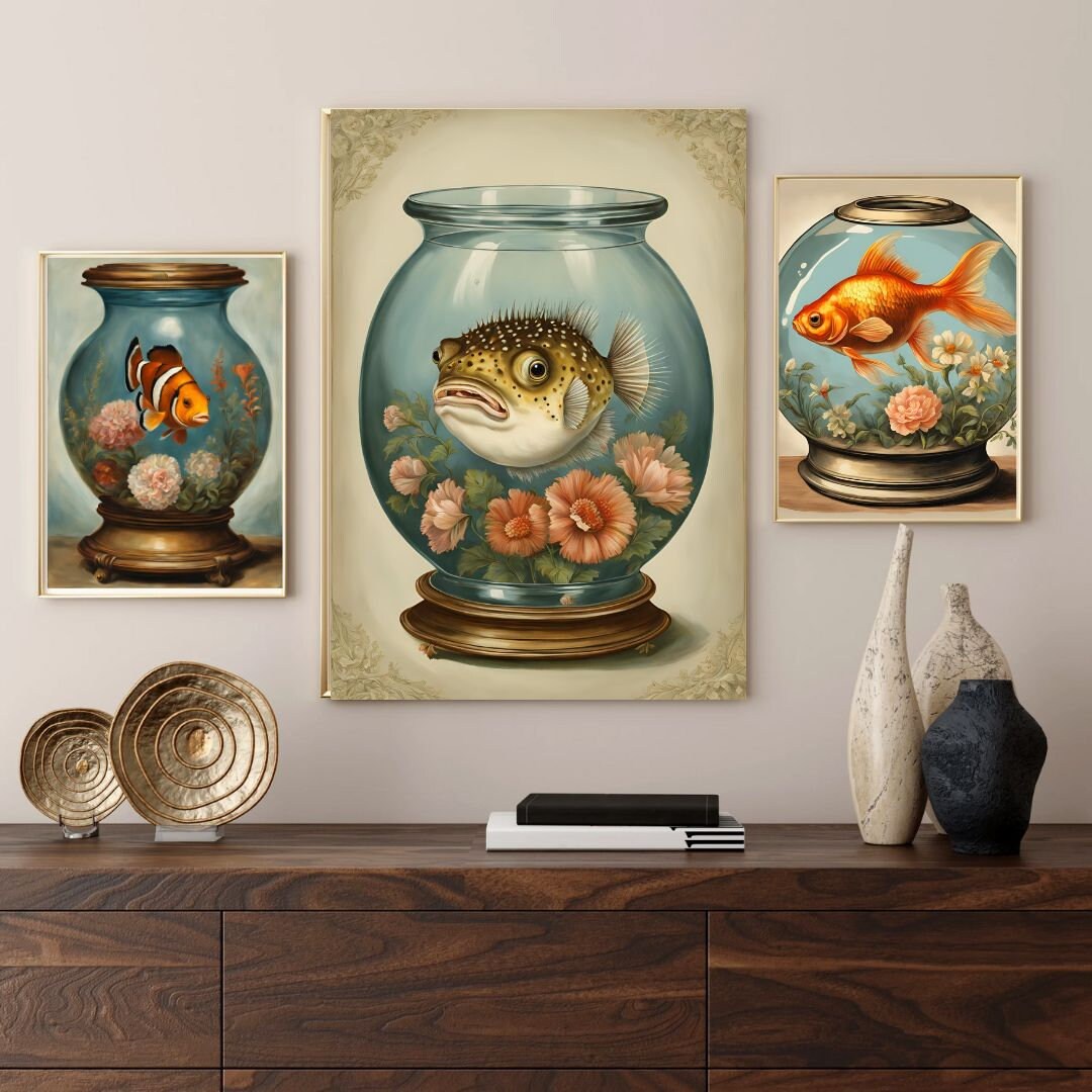 Victorian Inspired Fish Poster Bundle - Oceana - Digital Print 18x24 ...