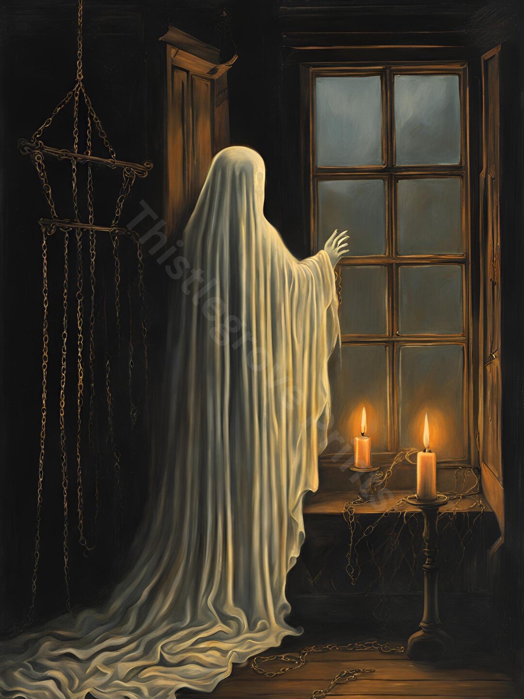 Christmas Ghosts Bundle! 3 Digital Prints of Vintage Inspired Featuring ...