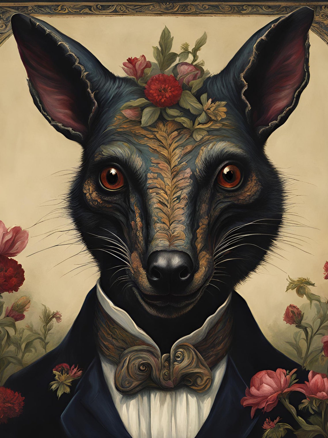 Victorian Inspired Cryptid Painting - Digital Print 18x24inches ...