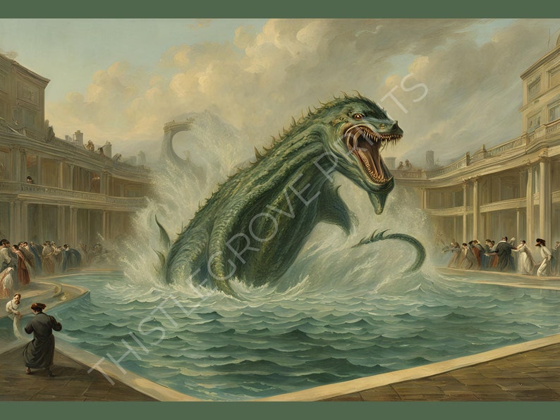 Victorian Inspired Cryptid Painting - Digital Print 18x24inches - What ...