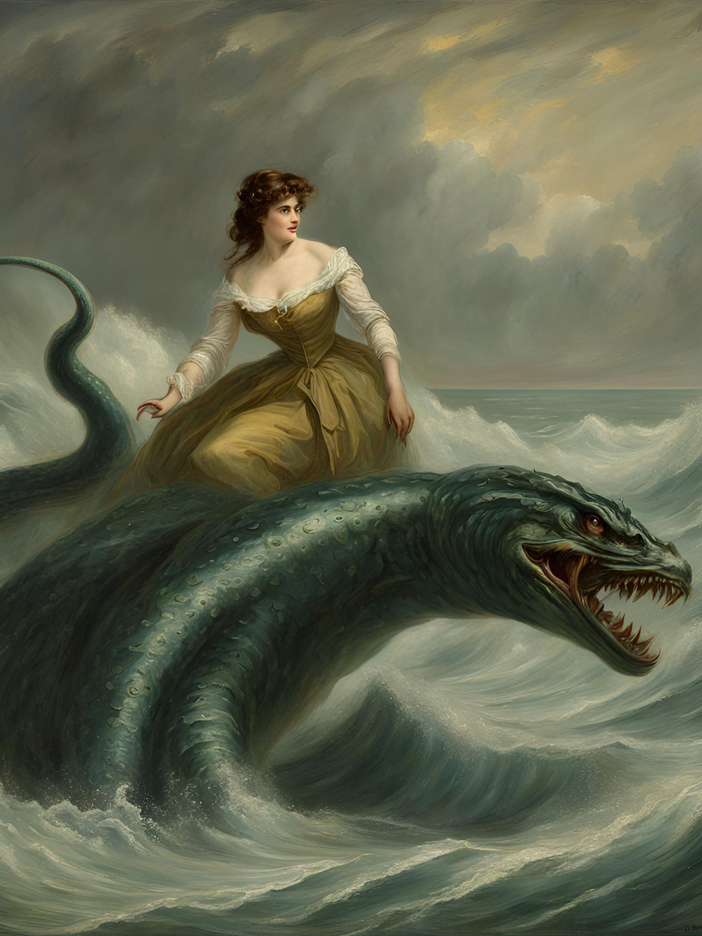 Dark Academia Art Print- Victorian Inspired Cryptid Painting Bundle ...