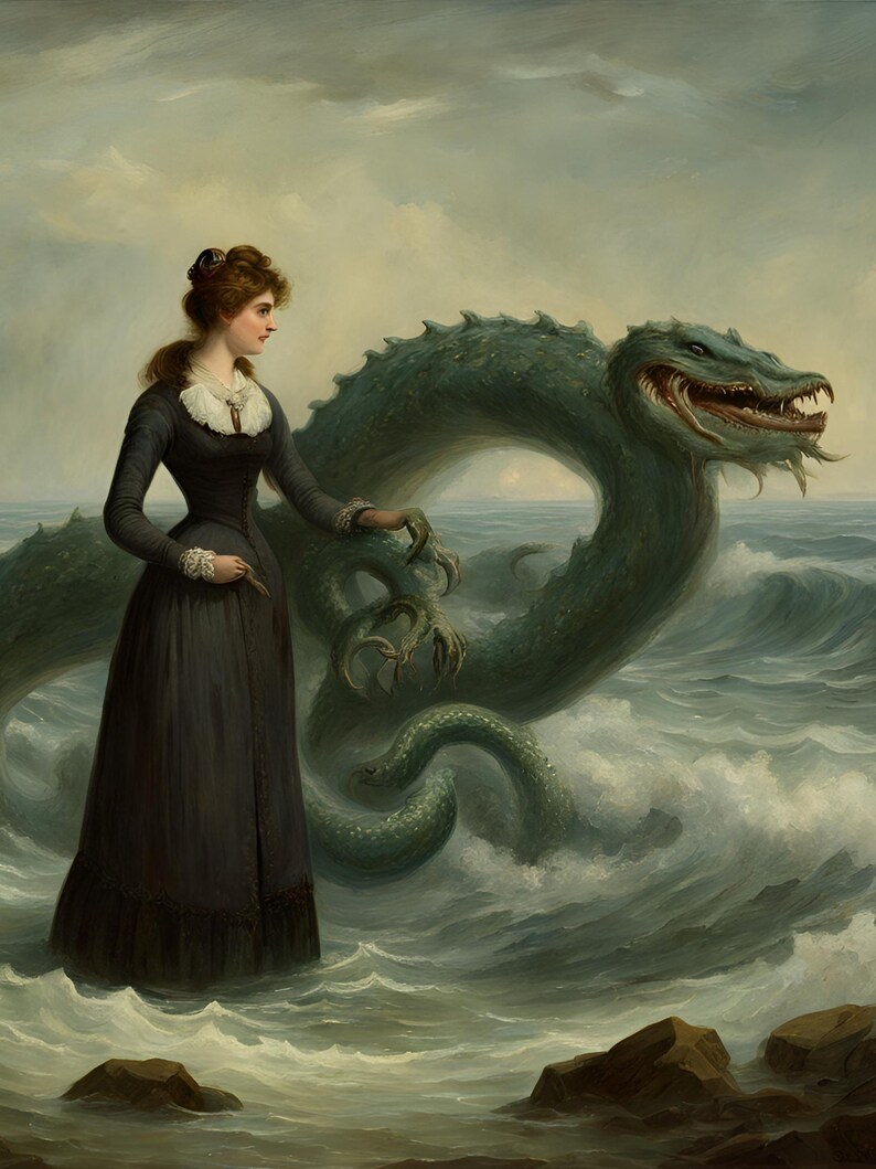 Dark Academia Art Print- Victorian Inspired Cryptid Painting Bundle ...