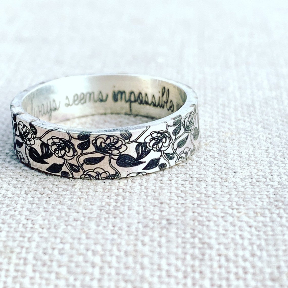 Jewelry Personalized Ring Inspirational Silver Ring - Etsy