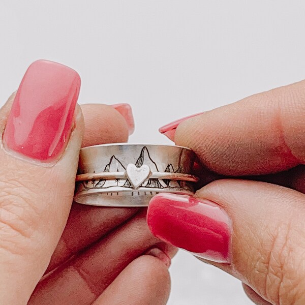 Mountain Range Ring - Etsy