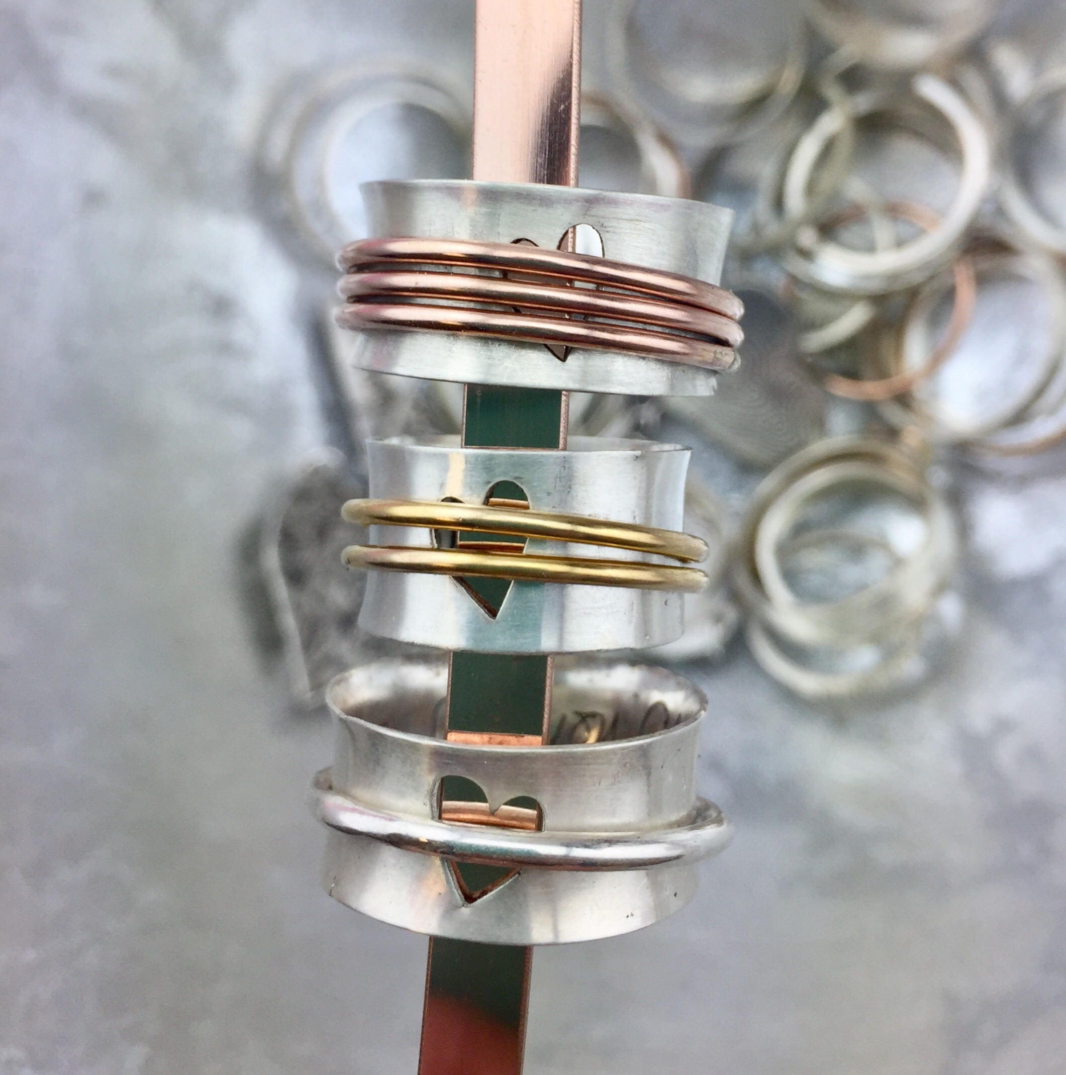 Personalized Ring Personalized Moon Spinner Ring | Etsy