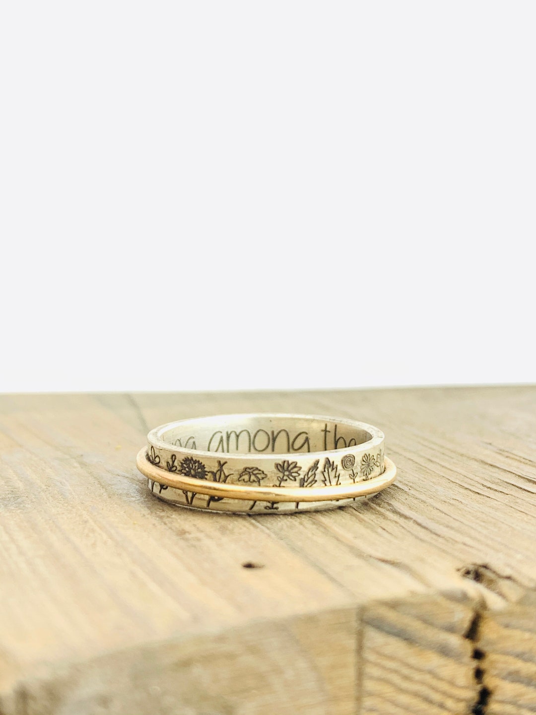 Personalized Ring Unique Gift Gift for Her Personalized Jewelry Flower ...