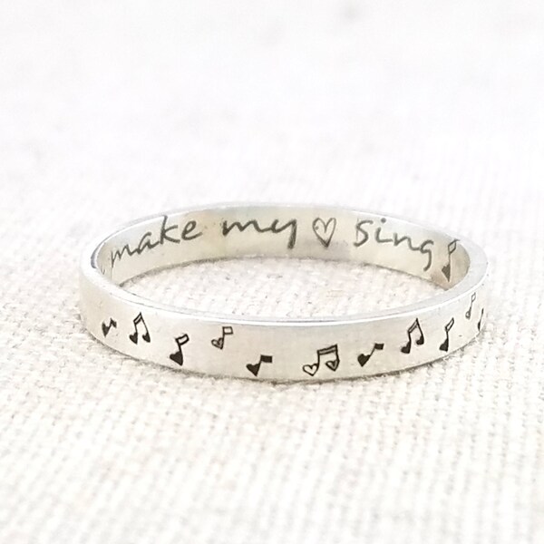 Music Note Ring - Etsy