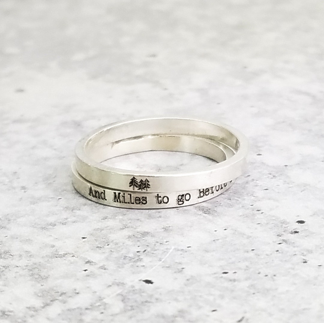 Inspirational Silver Stacking Ring Personalized Stacking Ring Jewelry ...