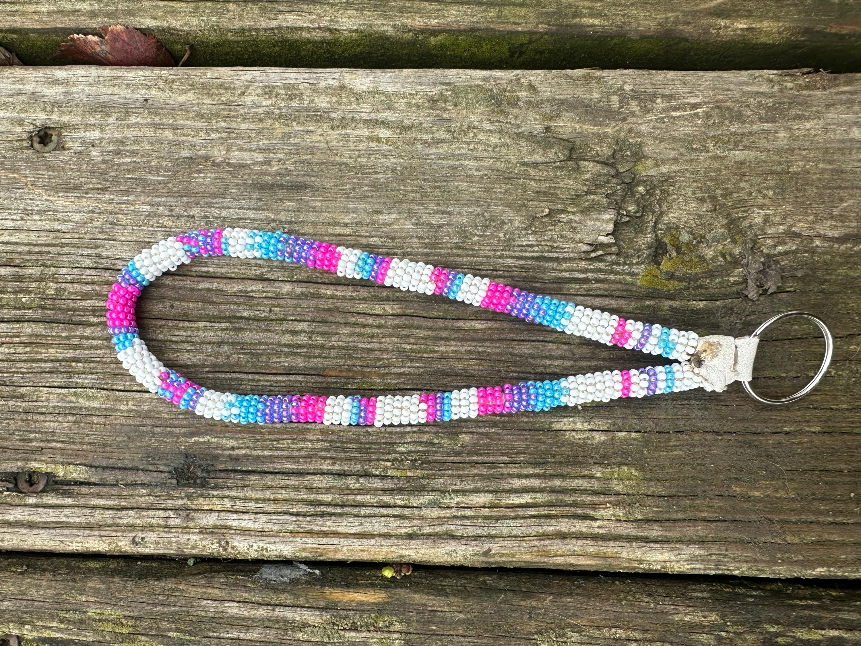 Keychain, Beaded Work, Native Bead Work, Hand Made, Indigenous Work - Etsy