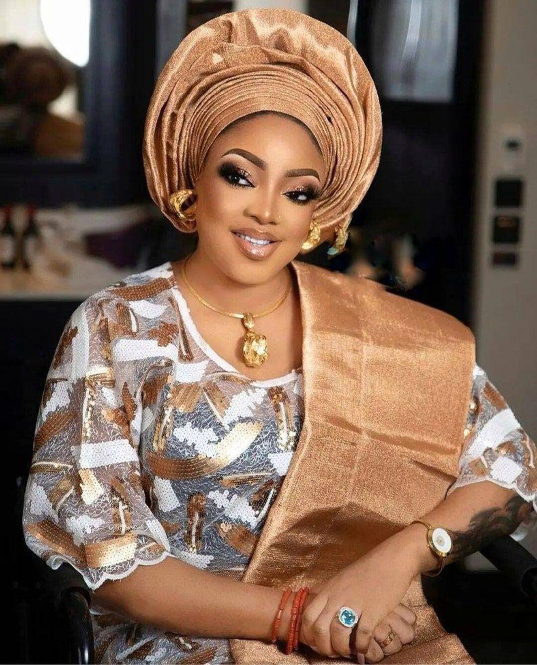 Rose Gold Autogele With Ipele for Weddings and Special Occasions ...