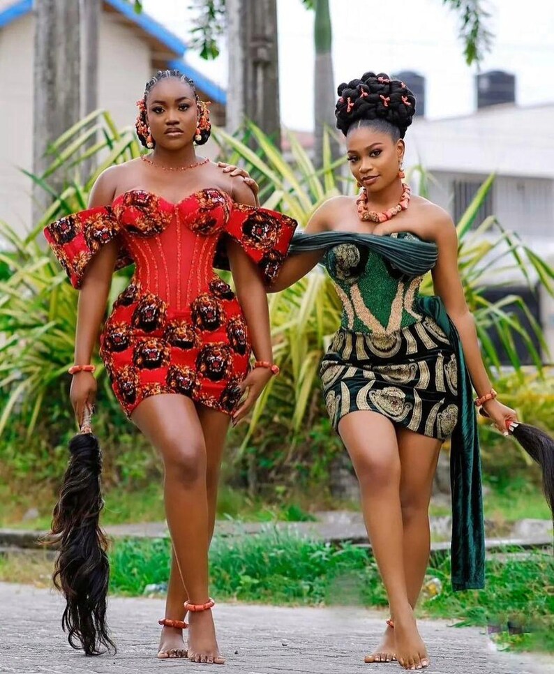 Mini Isiagu Dress for African Brides and Igbo Maidens, Complete Igbo ...