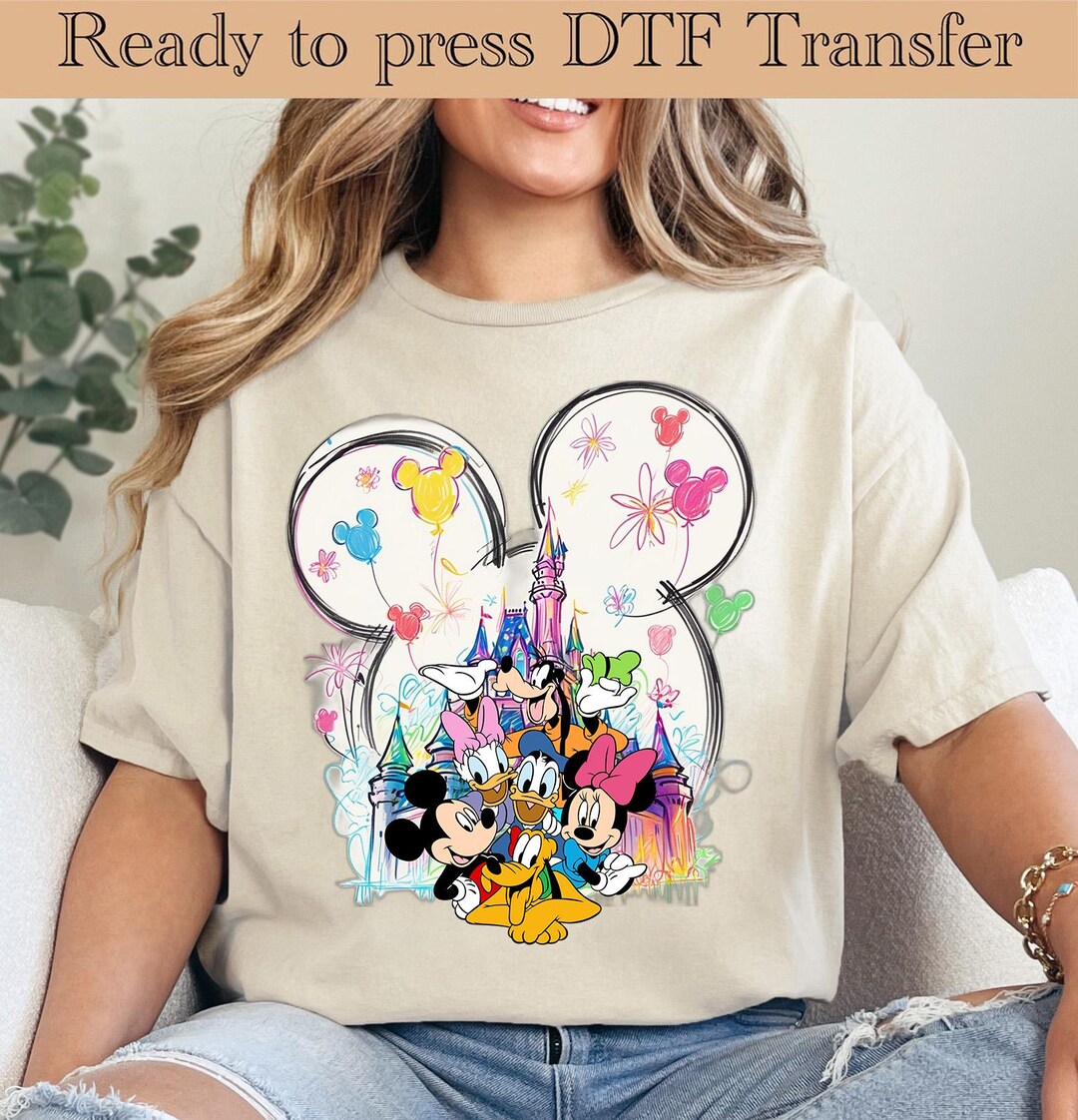 Disney Characters DTF Transfer, Mickey and Friends Ready to Press ...