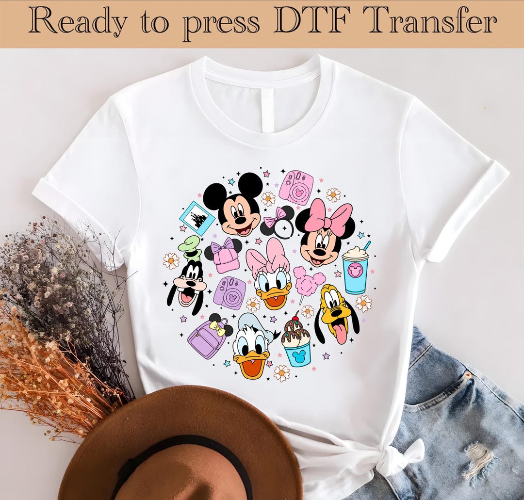 Disney Characters DTF Transfer, Mickey and Friends Ready to Press ...