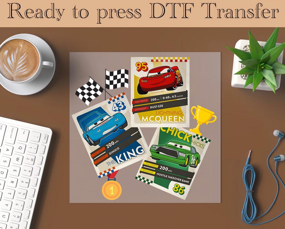Cars Ready to Press - Cars Movie Transfers, Mcqueen DTF, Disney DTF ...