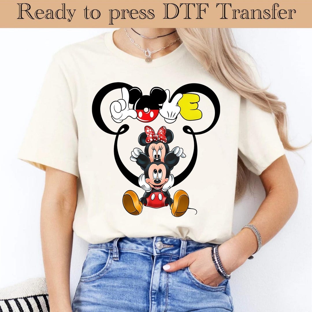 Mickey and Minnie Mouse Ready to Press,mickey Mouse DTF, Disney ...