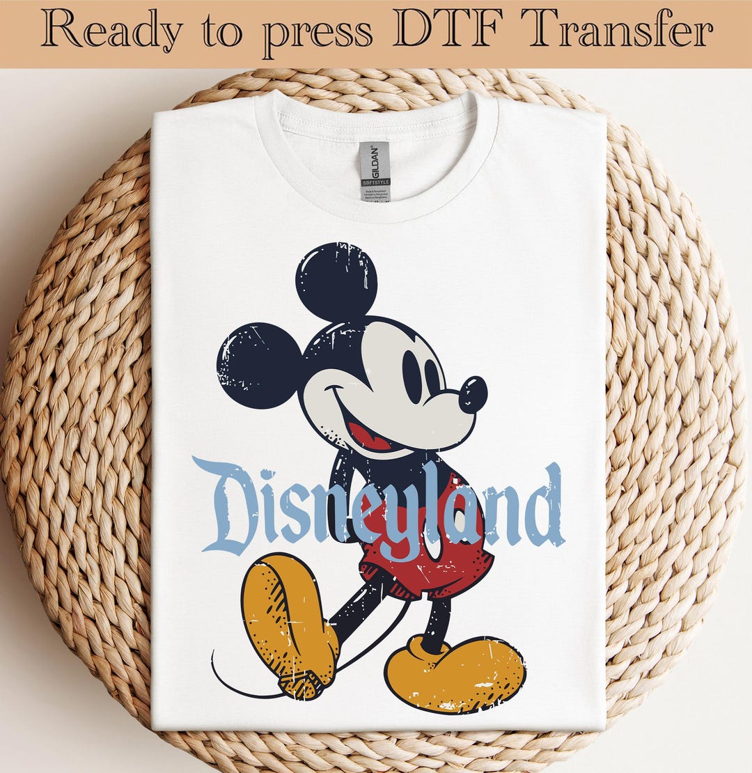 Mickey Mouse Disneyland Dtf,mickey Mouse Heat Transfer, Disneyworld DTF ...