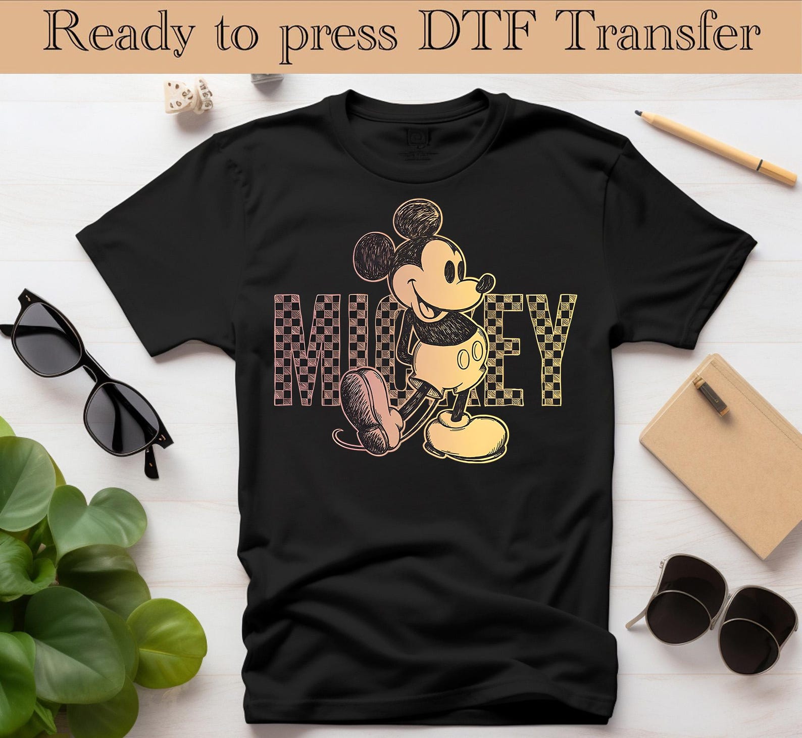 Mickey Mouse DTF, Mickey Mouse Heat Transfer, Disneyworld DTF Transfer ...