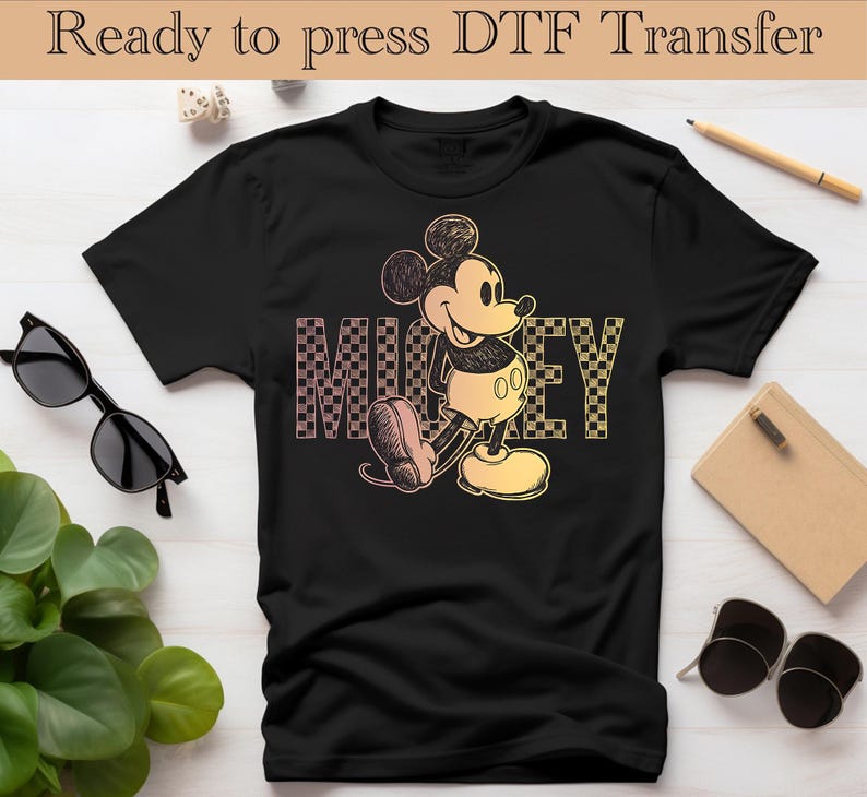 Mickey Mouse DTF, Mickey Mouse Heat Transfer, Disneyworld DTF Transfer ...