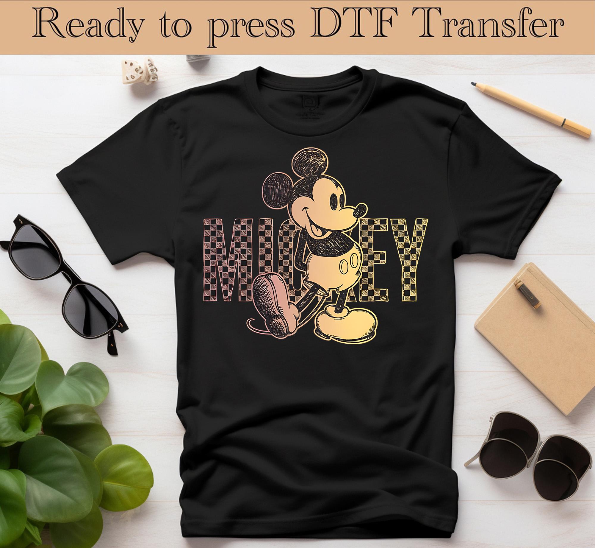 Mickey Mouse DTF, Mickey Mouse Heat Transfer, Disneyworld DTF Transfer ...