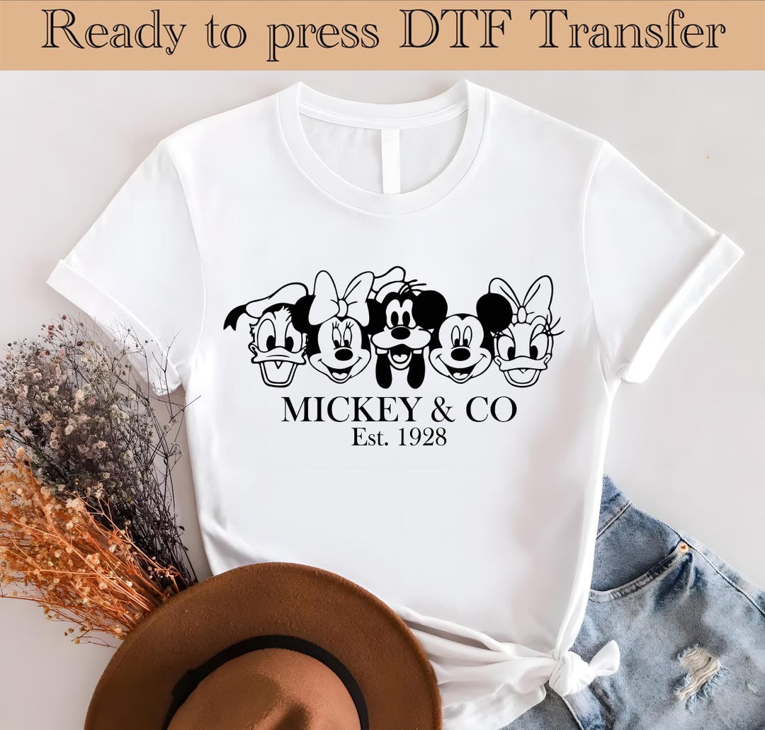 Disney Characters DTF Transfer, Mickey and Friends Ready to Press ...