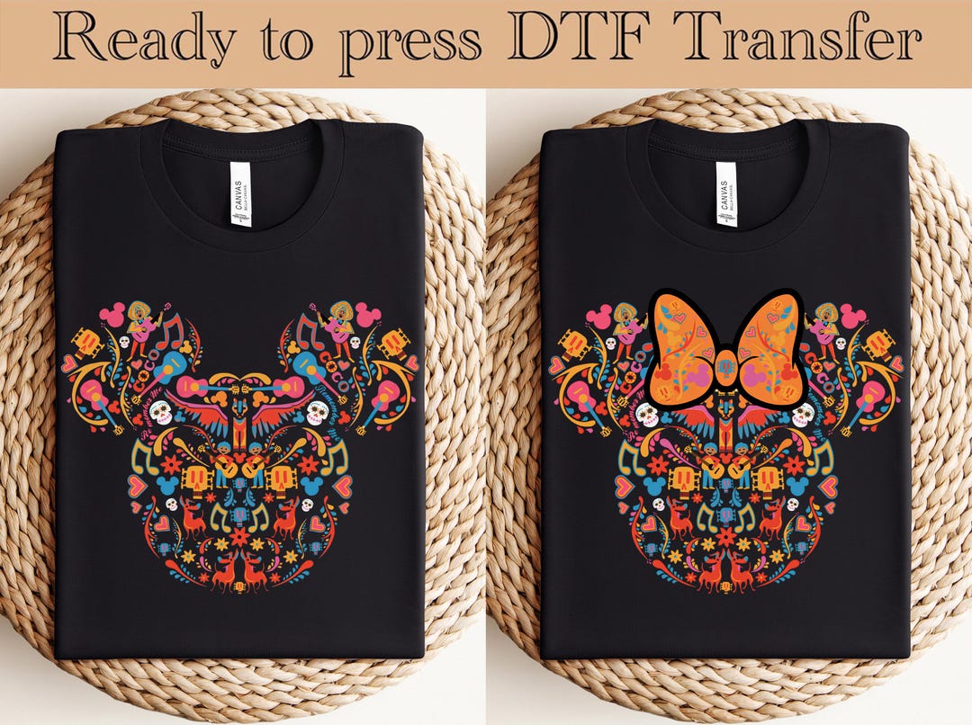 Un Poco Loco Mickey Ear Ready to Press, Un Poco Loco DTF ,coco Miguel ...