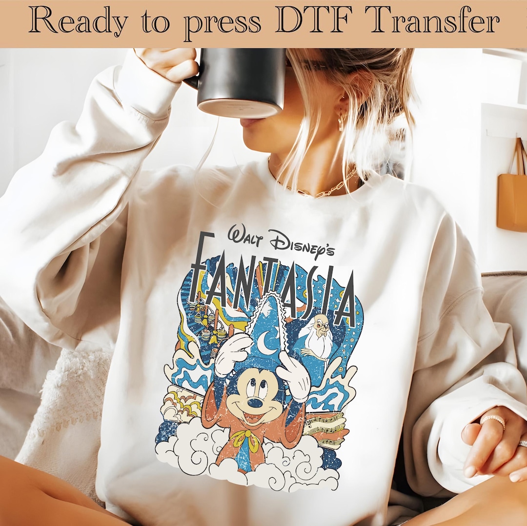 Mickey Mouse Wizard DTF, Mickey Mouse Heat Transfer, Disneyworld DTF ...