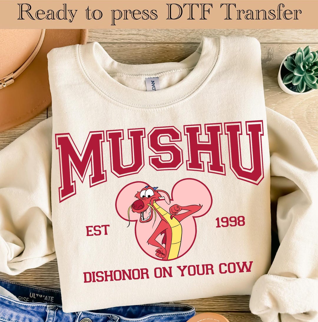 Mulan Mushu DTF Transfer,disney Mushu's Breakfast Ready to Press,mulan ...