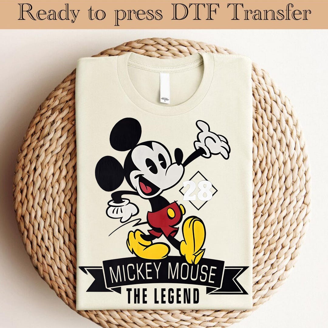 Mickey Mouse DTF, Mickey Mouse Heat Transfer, Disneyworld DTF Transfer ...
