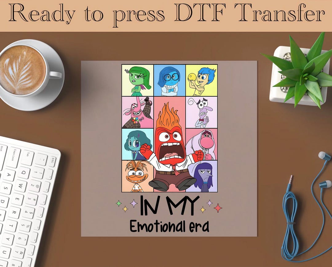 Inside Out DTF, Inside Out 2 Ready to Press, Inside Out Characters ...