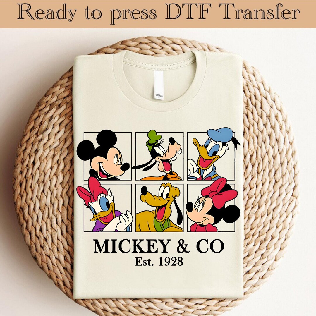 Disney Characters DTF Transfer, Mickey and Friends Ready to Press ...