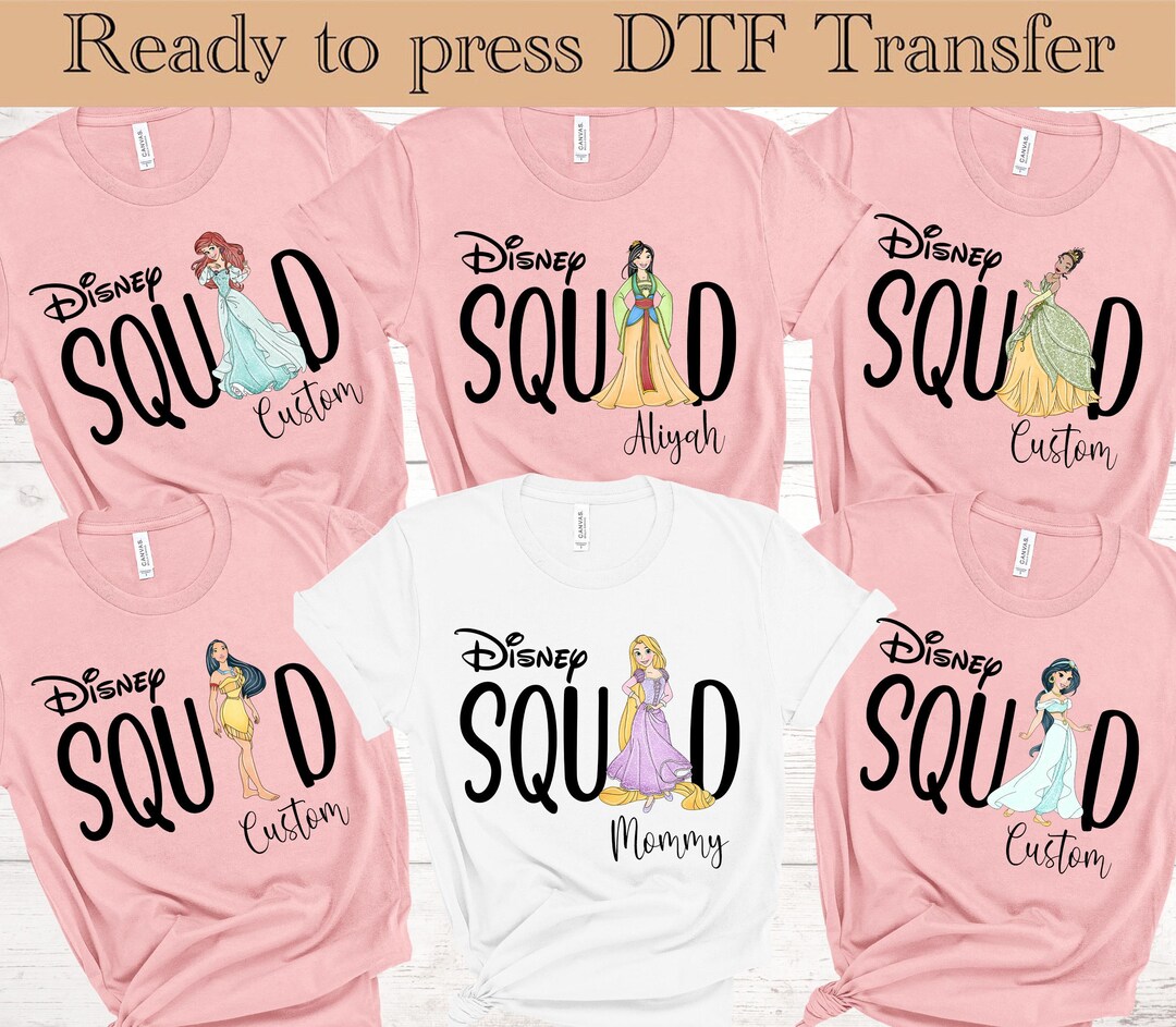 Custom Disney Princesses Squad Ready to Press,disney Princess ...