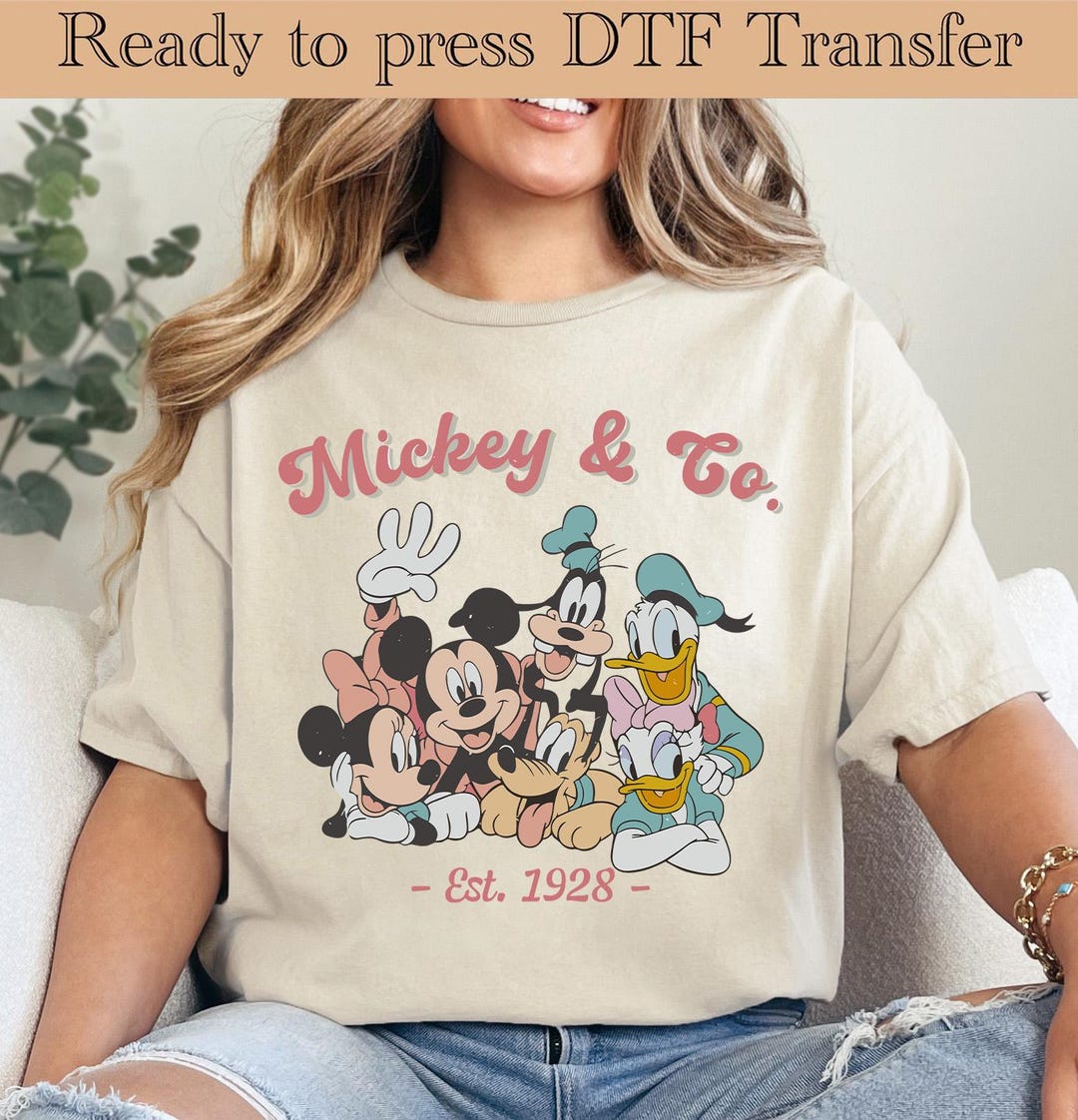 Disney Characters DTF Transfer, Mickey and Friends Ready to Press ...