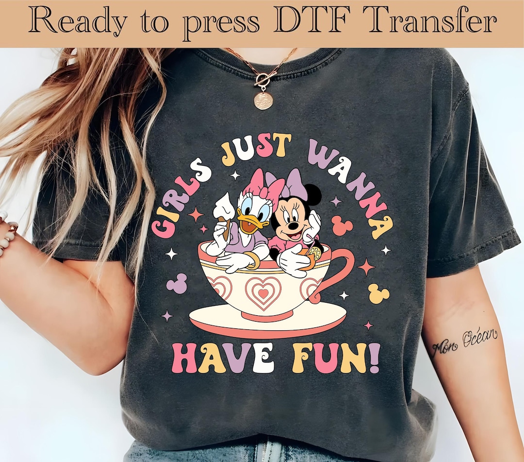 Minnie and Daisy Ready to Press, Minnie Mouse DTF, Disney Transfers ...