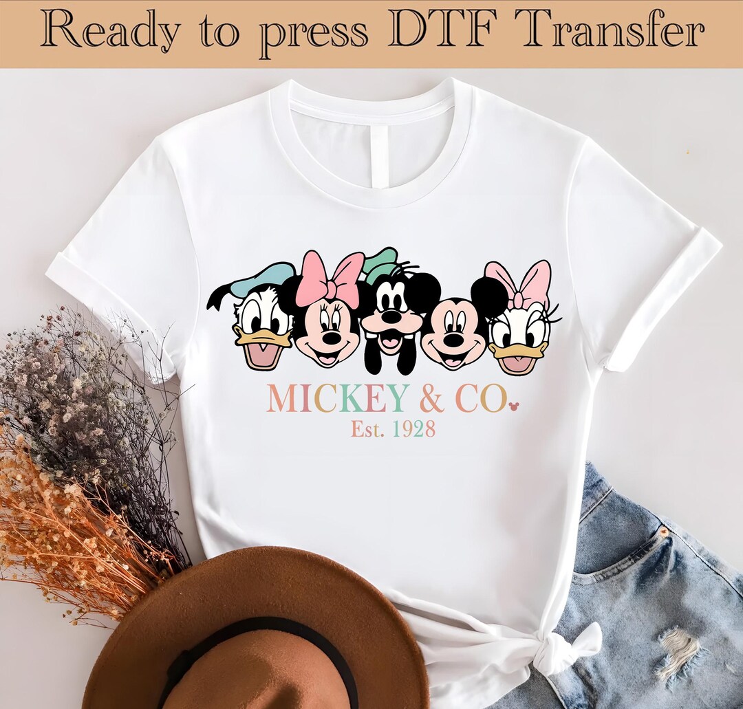 Disney Characters DTF Transfer, Mickey and Friends Ready to Press ...