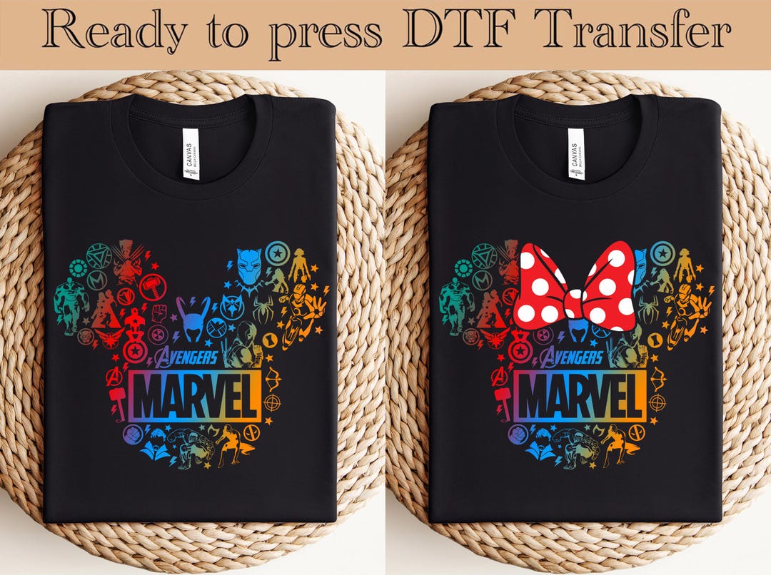 Marvel Mickey Ears Ready to Press, Marvel Friends Heat Transfer, Cute ...
