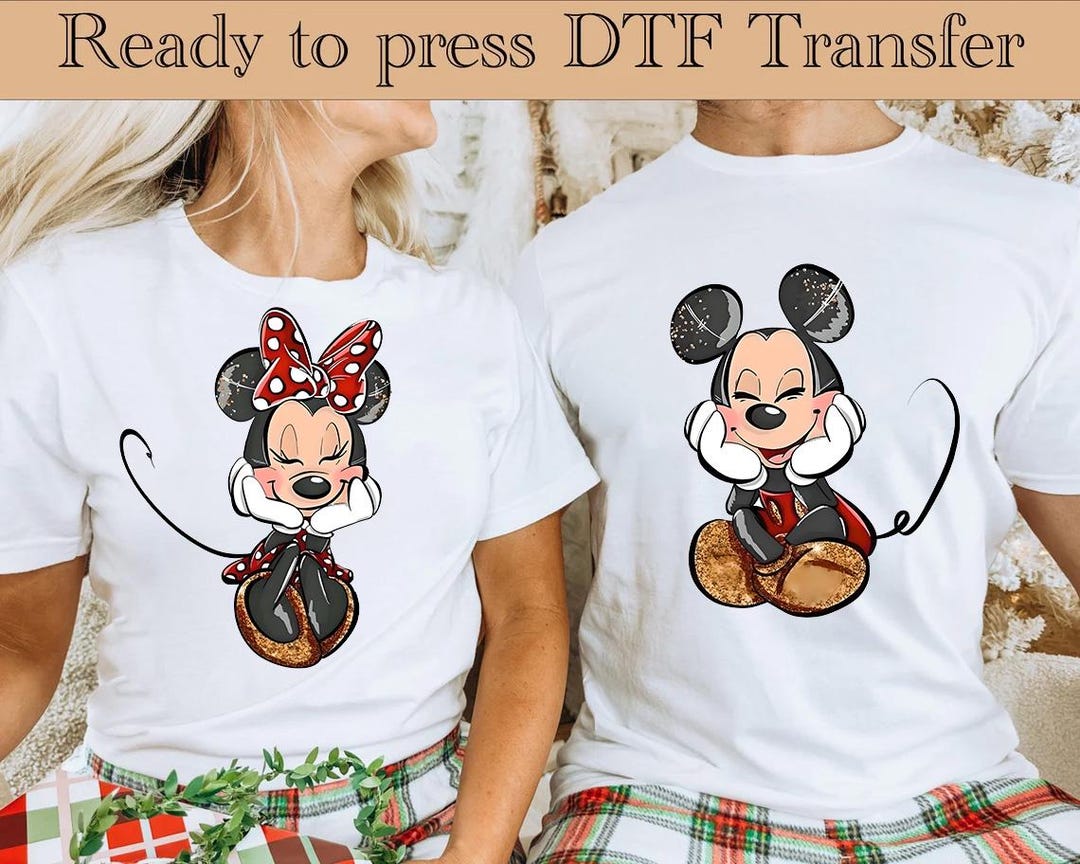 Mickey and Minnie Mouse Ready to Press, Mickey Mouse Couple DTF, Disney ...