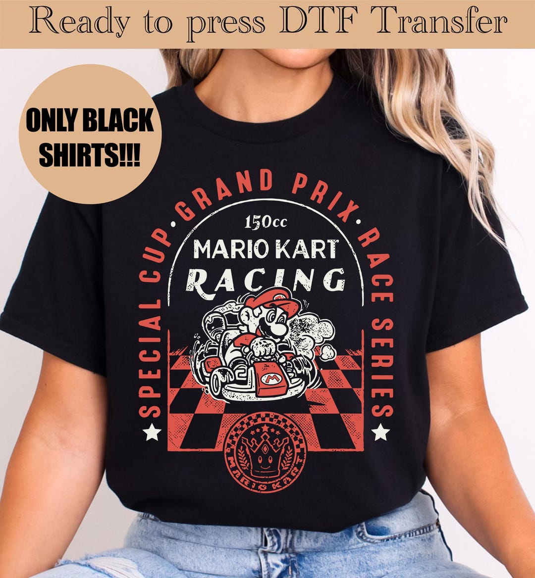 Mario Kart Racing DTF, Super Mario Kart Ready to Press, Super Mario ...