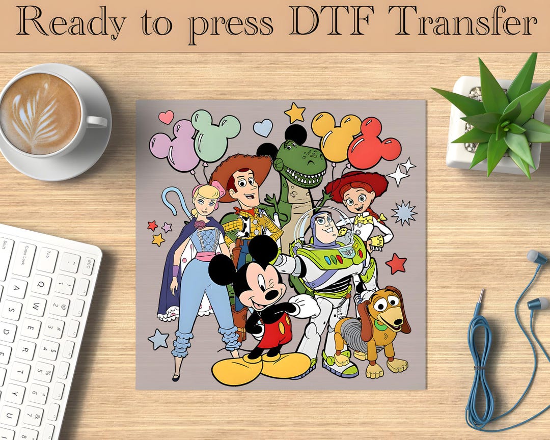 Toy Story and Mickey Ready to Press, Disney DTF Transfer, Mickey Mouse ...