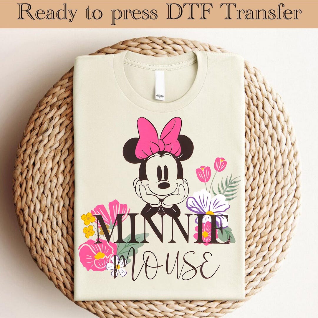 Minnie Mouse Ready to Press,minnie Mouse DTF Transfer,disney Minnie ...