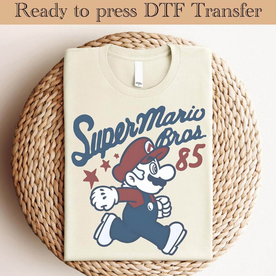 Super Mario DTF, Super Mario Character Ready to Press, Super Mario ...
