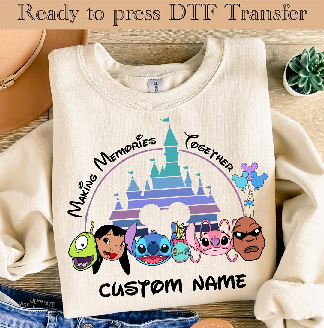 Lilo and Stitch Ready to Press, Disney Stitch Heat Transfer,ohana and ...