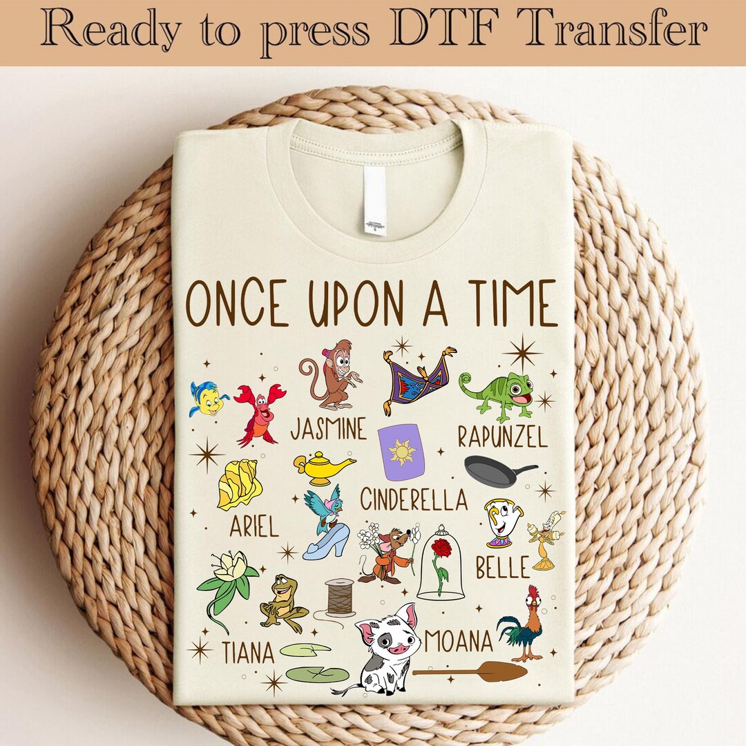 Disney Once Upon A Time Ready to Press, Disney Heat Transfer, Princess ...