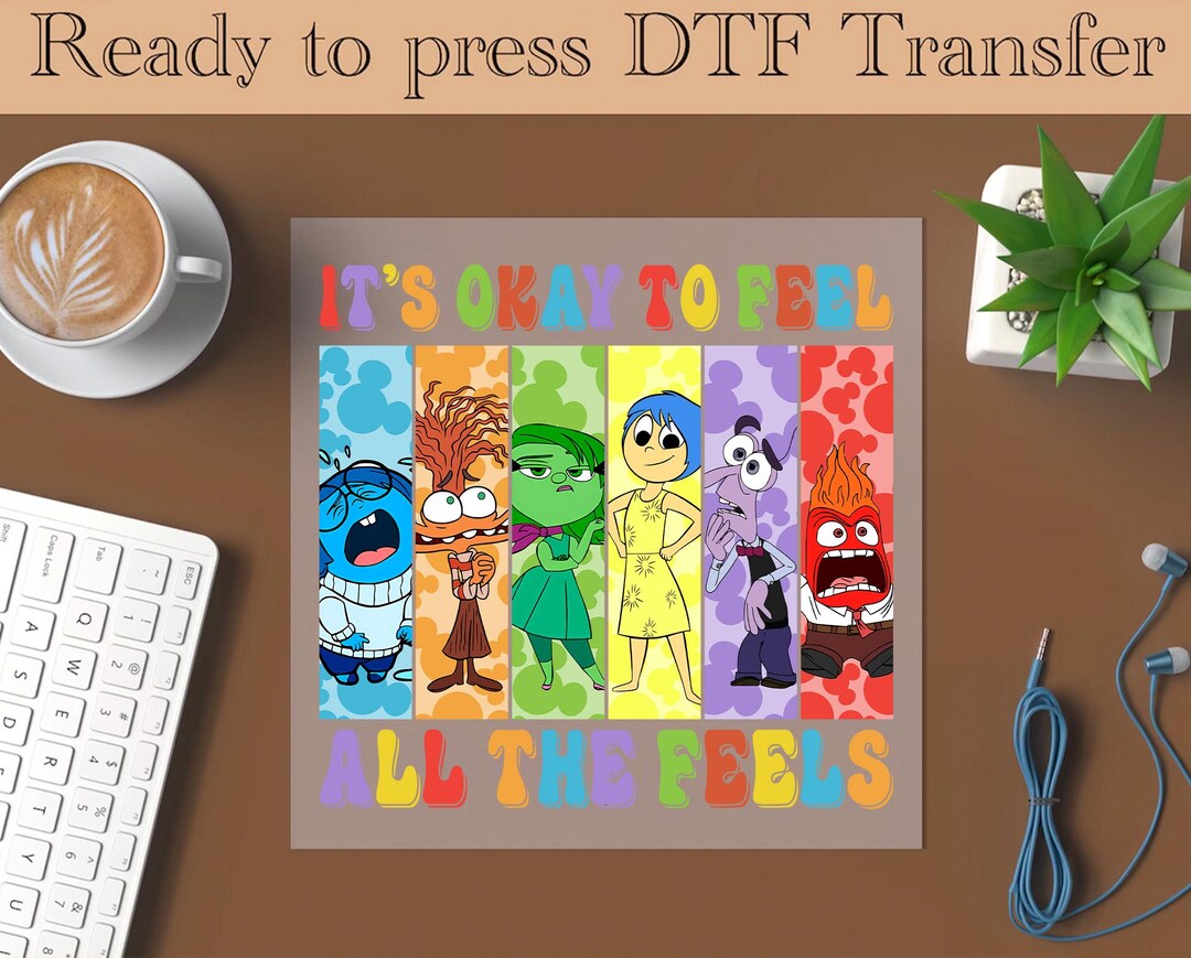 Inside Out DTF, Inside Out 2 Ready to Press, Inside Out Characters ...