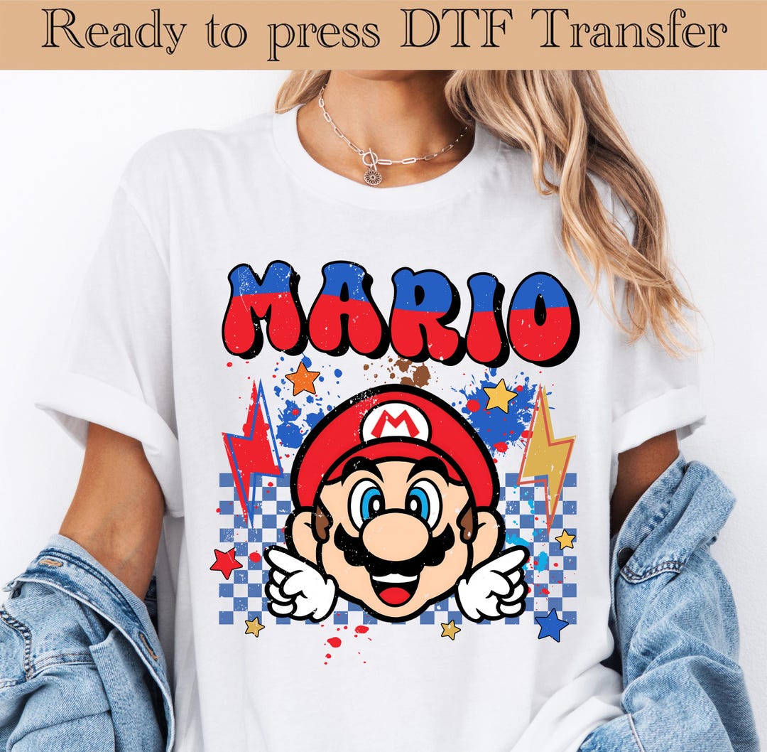 Super Mario DTF, Super Mario Character Ready to Press, Super Mario ...