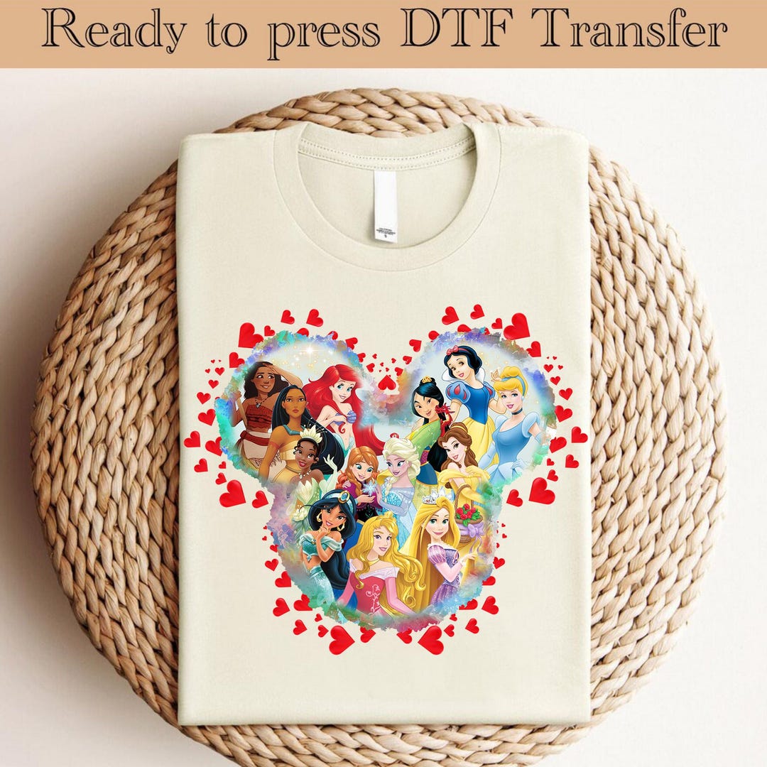Princess Squad Ready to Press, Disney Heat Transfer, Princess DTF ...