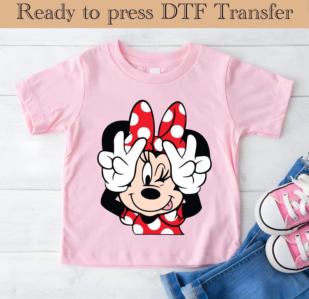 Minnie Mouse Ready to Press,minnie Mouse DTF Transfer,disney Minnie ...