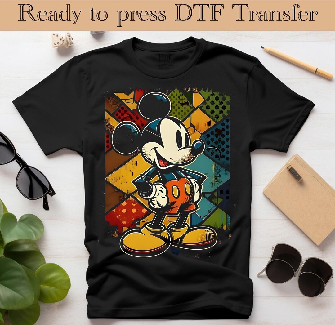 Mickey Mouse Heat Transfer ,mickey Mouse DTF, Disney Transfers, Ready ...